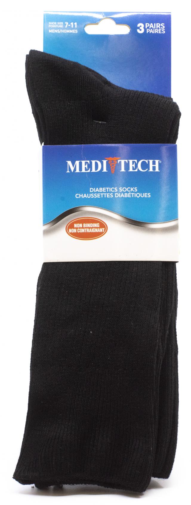 Medi Tech : Diabetic Socks Non-Binding Black