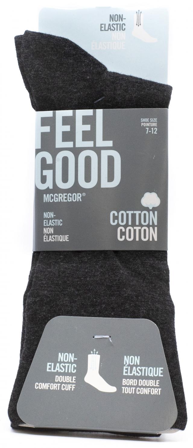 McGregor : Mens Feel Good Non-Elastic Cotton Sock Graphite